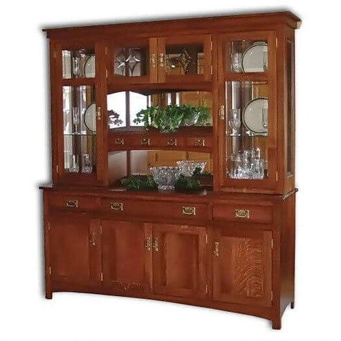 Amish Handcrafted Cape Cod Mission Hutch USA!