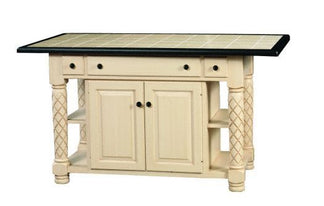 Amish Handcrafted IS_96 Turned Leg Kitchen Island USA!