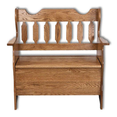 Amish Handcrafted Slat Back Bench USA!