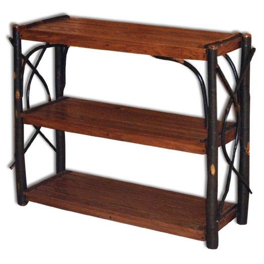 Amish Handcrafted Rustic Hickory Book Shelves USA!